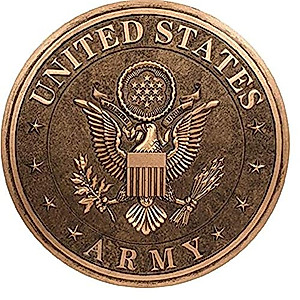 Spoontiques - Garden Décor - U.S. Army Bronze Tone Stepping Stone - Decorative Stone for Garden