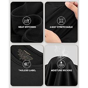 WEERTI Thermal Underwear for Men Long Johns Mens with Fleece Lined, Base Layer Men Cold Weather Top Bottom (Black XL)