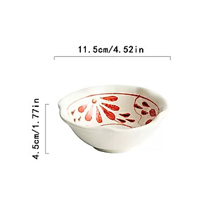 EERINESS Dinner Plates Soup Bowls Dipping Sauce Soy Sauce Vinegar Seasoning Dish Home Ceramic Japanese Dish Dessert Rice Bowl Ice Cream Bowl Ramen Bowl (Color : C, Size : Small)