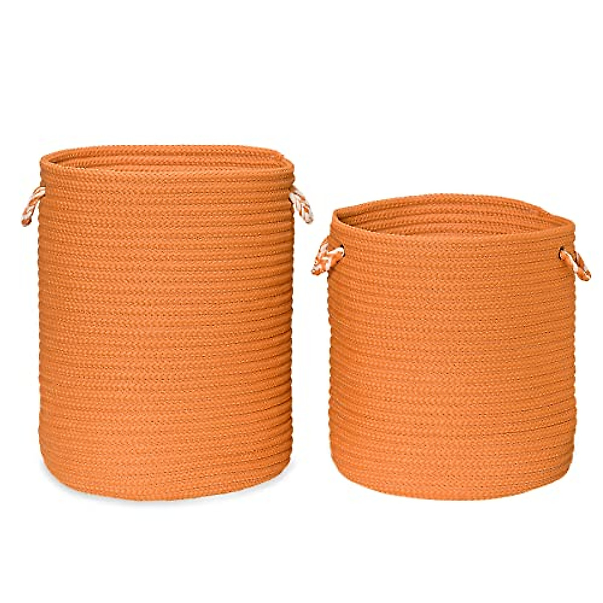 Colonial Mills Sundance Woven Braided Hamper, 17"x17"x22", Orange