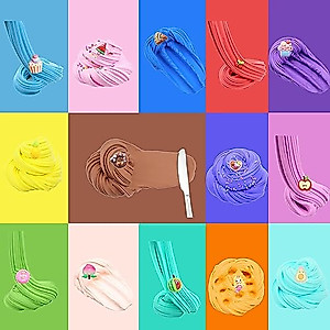 10 Pack Butter Slime Kit,Super Soft and Non-Sticky Toy,DIY Educational Slime Toys for Kids,Stress Relief Toys,Party Favor for Kids Girls & Boys(1*ice Cream Model)