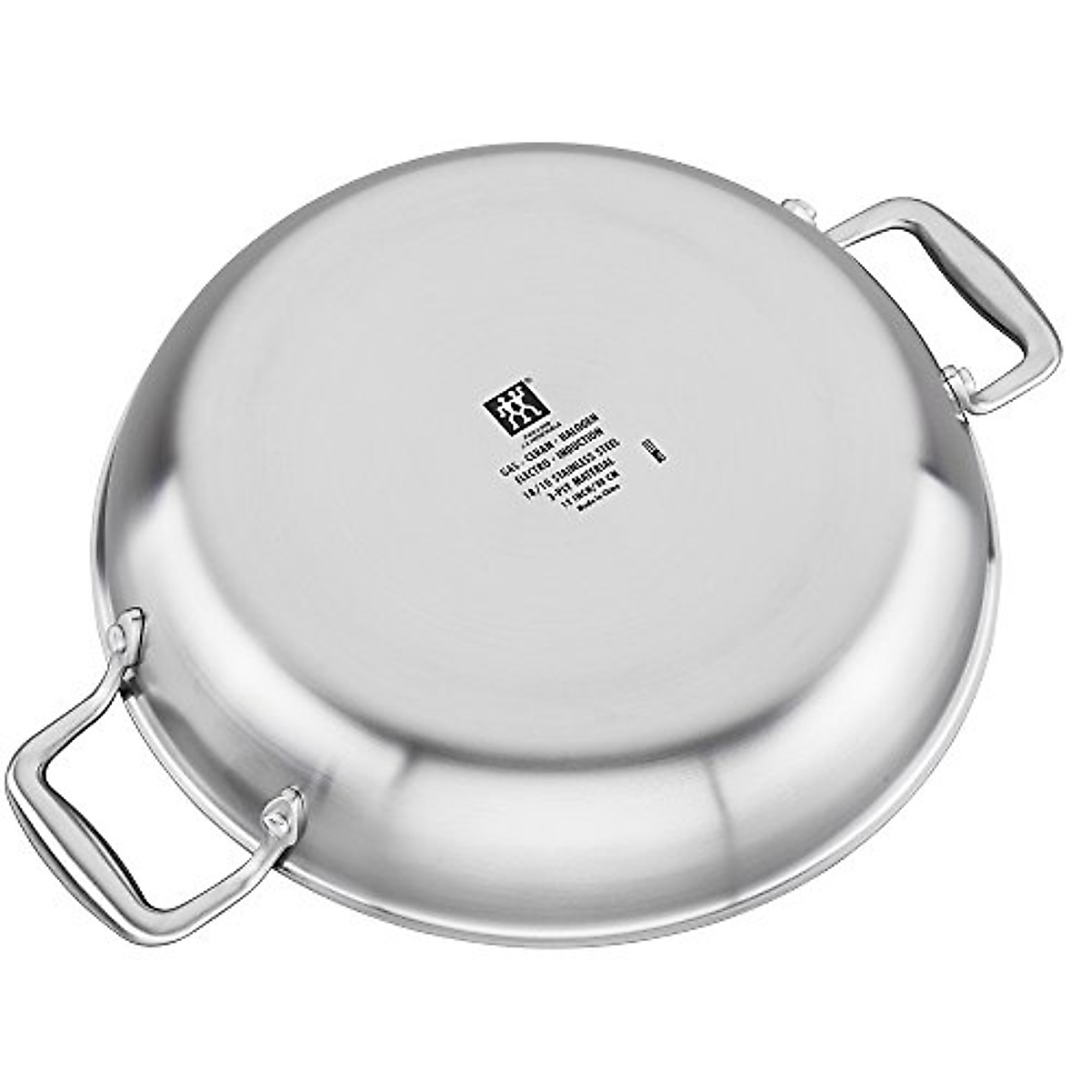ZWILLING Spirit Ceramic Nonstick Braiser, 4-qt, Stainless Steel/Grey