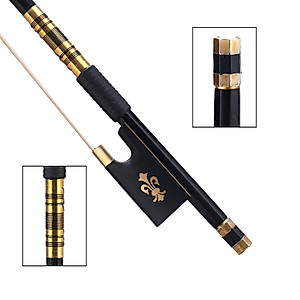 AMZZ 4/4 Professional Carbon Fiber Violin Bow - Performance Grade Violin Accessory for Violinists and Fiddlers of All Skill Levels (Carbon Fiber Bow 4/4 Size)