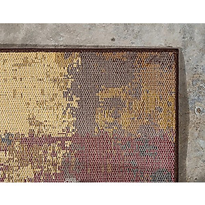 Unique Loom Barista Collection Area Rug - Catuai (5' 1" x 8' Rectangle, Multi/ Brown)