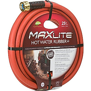 Swan Products CELSGHW58025 Element MAXLite Hot Water Rubber+ Hose with Crush Proof Couplings 25' x 5/8", Red