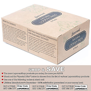 6 Pack Premium Bath Loofah Pads - 6 Inch, 100% Natural Exfoliating Shower Sponge Scrubber, Perfect for Men & Women Body Wash, Luxurious Luffa Loofah Body Scrubber