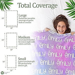 Personalized Name Blanket | Soft & Warm Throw Blanket | Custom Blanket for Kids, Babies & Adults | Personalized Blanket for Couch, Sofa & Bedding | Blanket Gift for Birthday & Christmas Fleece - 50x60