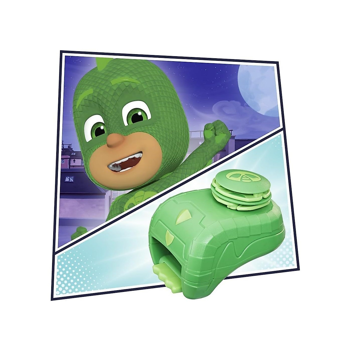 PJ Masks Gekko Hero Gauntlet Preschool Toy, Gekko Costume and Dress-Up Toy with Spinning Gekko Shield for Kids Ages 3 and Up