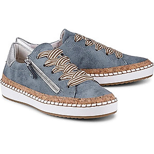 TUU Ladies Printing Flat Round Toe Tie up Large Size Slip-on Casual Shoes