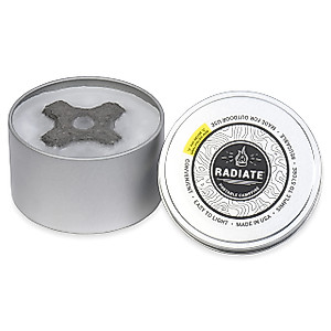 Radiate - 2 Pack Outdoor Portable Campfire - 3 Hours of Warmth and Burn Time - 4” Reusable Fire Pit for Camping, Smores, Cooking, and Picnics - Recycled Soy Wax