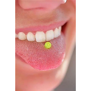 MODRSA Plastic Nipple Rings 14g Plastic Tongue Rings Acrylic Tongue Bar Nipple Bar Glow in the Dark Flexible Nipple Piercing Bar 16mm