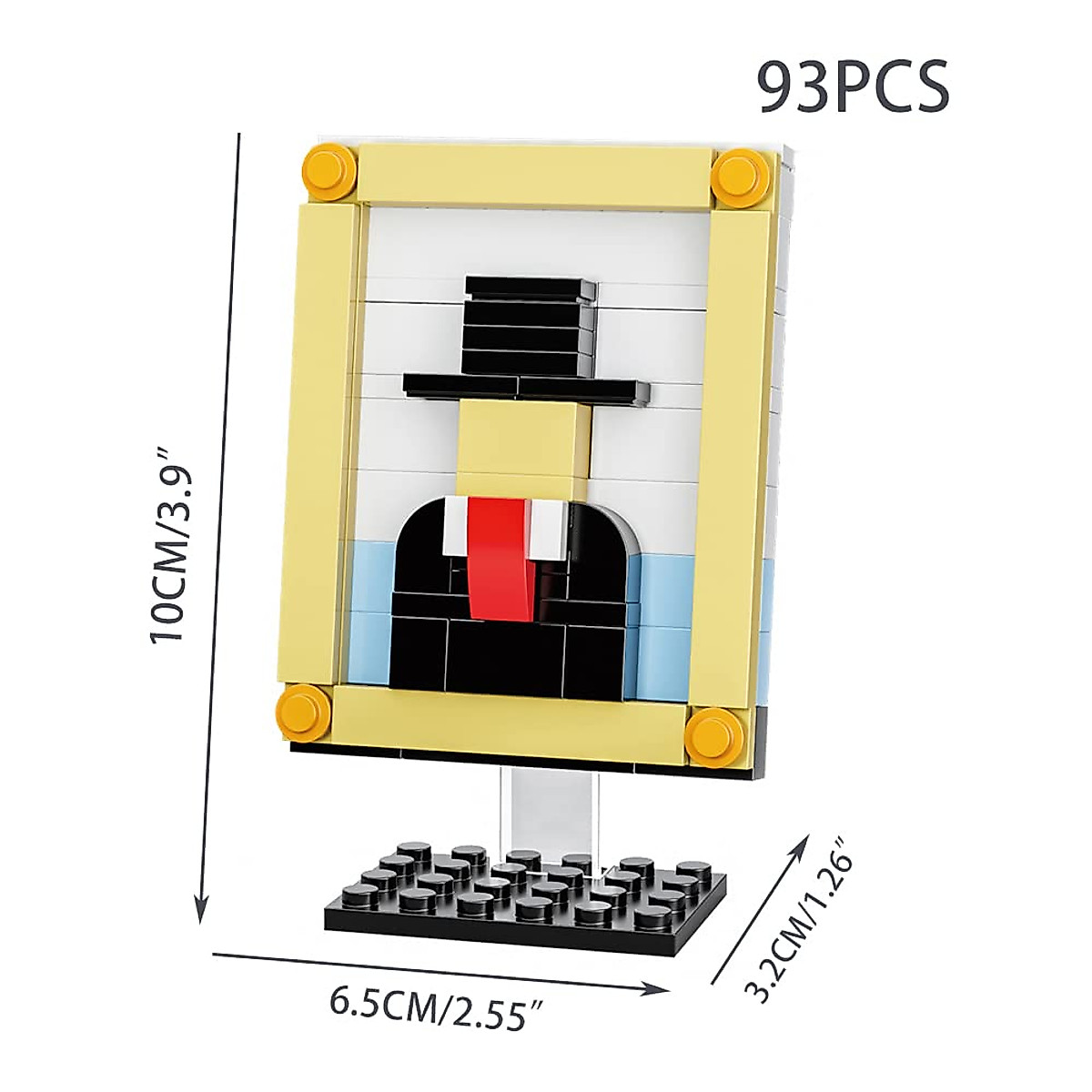 MIKEMENG 93pcs The Son of Man MOC Building Blocks Set World Famous Art Paintings Blocks Toys Educational Classic Toy Bricks STEM Gift Toys for Kids Boys Girls