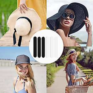 PHSZZ 42 PCS Hat Size Reducer, Foam Hat Sizing Tape, Filler Sizer Reducer Insert Adhesive for Hats Cap Sweatband, 3 sizes (3mm 4mm 5mm Black and White)