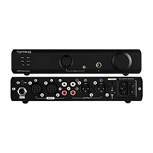 Topping A90 Discrete Fully Discrete Balanced Headphone AMP NFCA 4-Pin-XLR 4.4 Balanced 6.35mm SE Output Pre-Amplifier 2 * 9800mW 2 Gain Settings Headphone AMP Headphone Amplifier(Black)