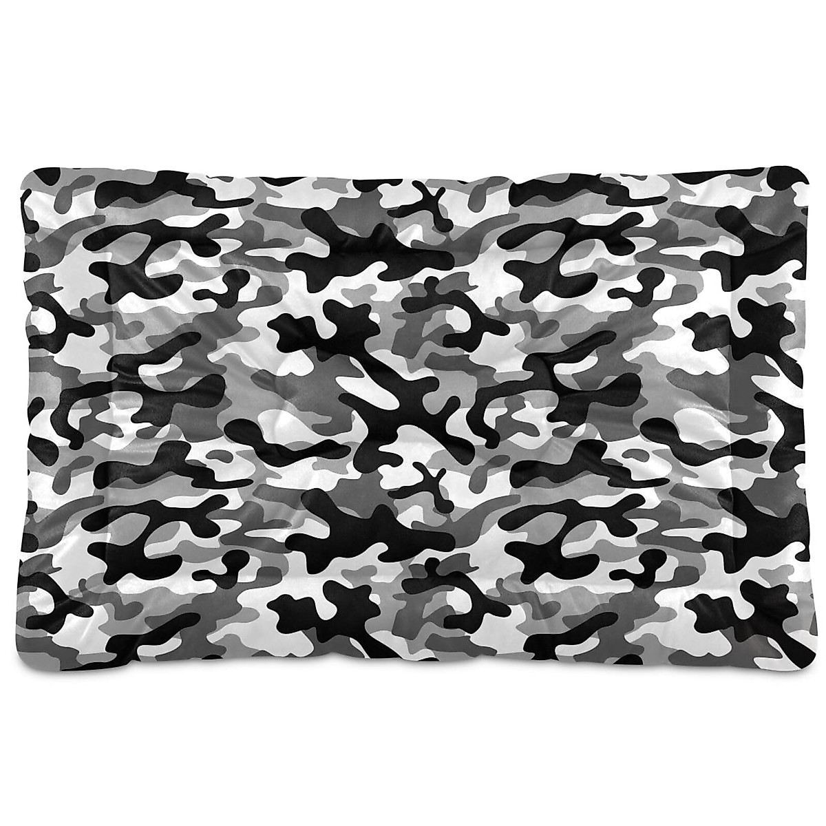 Coikll Camouflage Pet Bed Pad Soft Dog Bed Mat with Anti-Slip Bottom, Machine Washable Crate Pad Mattress for Dog Sleeping- 24 * 18inches