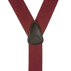 Suspender Store Solid Color Suspenders - 1.5-Inch Wide Elastic - Y-Back - Button - Many Colors & 4 Sizes Including Big & Tall