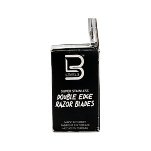 Level 3 Double Edge Razor Blades - Platinum Coated, Stainless Steel Razor Blades for the Close Shave - for Double Edged Safety Razors - 100 Count (1)