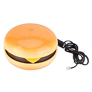 Landline Phone, Hamburger Cheeseburger Burger Phone Telephone Cute Telephones Landline Corded Phone Desktop Phone for Home Hotel Office Decoration Kids Gift