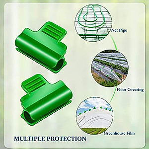 40 Pieces Greenhouse Clamps Film Row Cover Netting Tunnel Hoop Clip Frame Shading Net Rod Clip Greenhouse Film Clamps for Season Plant Extension Support (40 pieces,10 mm)