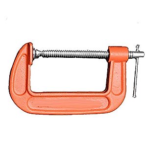 Edward Tools Heavy Duty Steel 8" C Clamp - Iron Alloy - Versatile Clamp for Brake, parts assembly, fastening, welding, woodwork, metal work, auto - T rotary handle - Thicker Screw