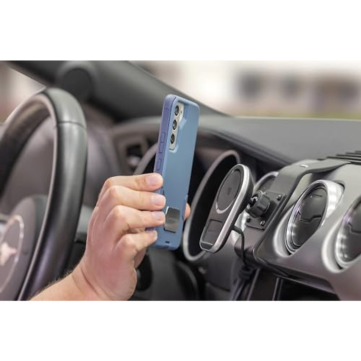 Scosche MPQ5AMPSPC-UB MagicMount Pro Charge5 15W MagSafe Wireless Charging Magnetic Cell Phone Car Mount with AMPS Mounting Plate Compatible with Scosche/ProClip Vehicle Specific Mount Bases