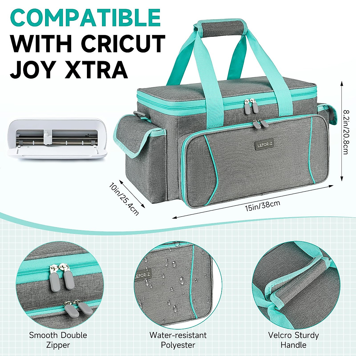 LEFOR·Z Carrying Case Compatible with Cricut Joy Xtra,Protable Travel Storage Bag with Removable Dividers Fits for Cricut Joy Xtra Accessories and Supplies