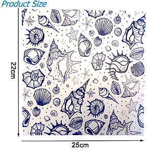 Suiwen 300 Sea Shell Wax Paper Sheets, Food Picnic Paper, Greaseproof Paper,Waterproof Dry Hamburger Paper Liners Wrapping Tissue for Plastic Food Basket(300)