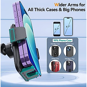 Car Phone Holder Mount, [Military-Grade Suction & Super Sturdy Base] 3 in 1 Universal Phone Mount For Car Dashboard Windshield Air Vent Hands Free Car Phone Mount for iPhone Android All Smartphone