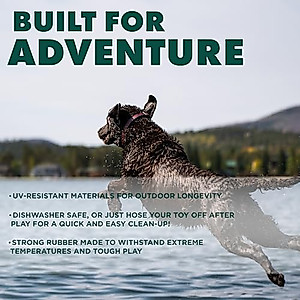 Hound2O Outdoor Dog Toys - Squeaky Boomerang, Yellow - Tough, Engaging, Interactive Toys for All Breeds - Chew, Chase, & Fetch - Durable Non-Toxic Materials That Float, Easy to Clean for Outdoor Play