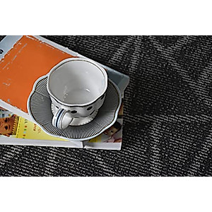 Furnish my Place Modern Indoor/Outdoor Commercial Dark Gray Modern Area Rug, Home Decor Mat, Commercial Rug for Living Room, Playroom, Made in USA - 10' x 11' Rectangle