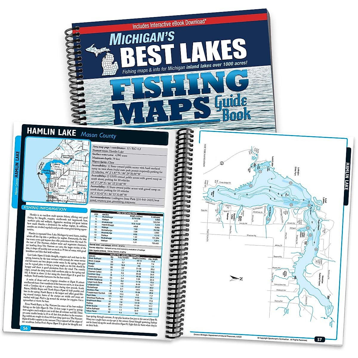Michigan's Best Lakes Fishing Maps Guide Book