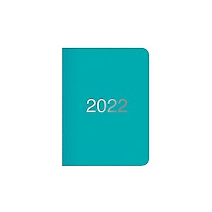 Letts Dazzle A6 week to view 2022 diary - turquoise