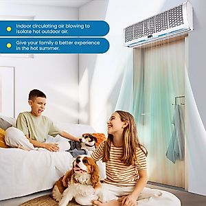 Crispaire 36'' Air Curtain, Magnetic Door Switch, Two Speeds Adjustable 1527CFM/2559FPM, Powerful Air Door, Commercial Indoor Air Fan, Super Easy Installation, 180W, Industrial 110V