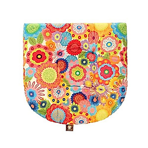 Makimoo Outdoor Patio Cushion, Rocking Chair Cushion, Tufted Pads, Set of Upper and Lower with Ties Pack of 2 (2 Sets) - Back 20"×17", Seat 17"×17" (Multicolored Flowers)