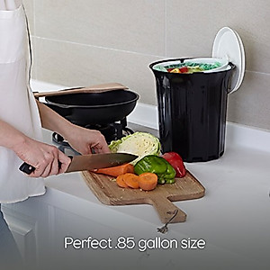 Full Circle FC15304-GS Odor-Free Kitchen Compost Bin, Breeze, Green Slate