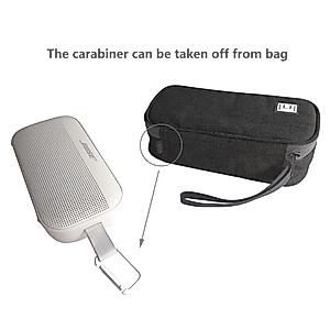 EMAQUIN Travel and Storage Carrying Case Bag for Bose Soundlink Flex Speaker(Enjoy Music Without Taking The Speaker from The Bag,Water Repellent,Good Protection,Black)
