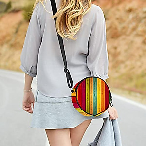 NigelMu Crossbody Bags for Women,retro colorful wood pattern,Travel Bag Purses and Handbags Shoulder Bag Messenger Bag