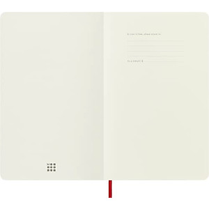 Moleskine Classic Notebook, Soft Cover, Large (5" x 8.25") Plain/Blank, Scarlet Red, 192 Pages