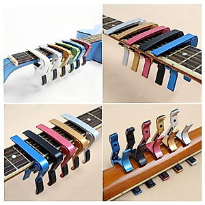 Guitar Capo for Acoustic and Electric Guitars with 6 String Aluminum Material Acoustic Electric Tools Colorful-Green
