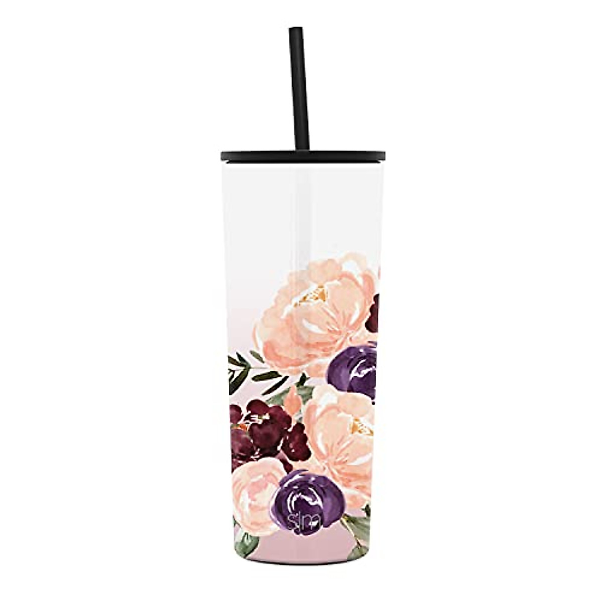 Simple Modern Insulated Tumbler with Lid and Straw | Iced Coffee Cup Reusable Stainless Steel Water Bottle Travel Mug | Spring Break Gifts For Her & Him | Classic Collection | 24oz | Pretty in Floral