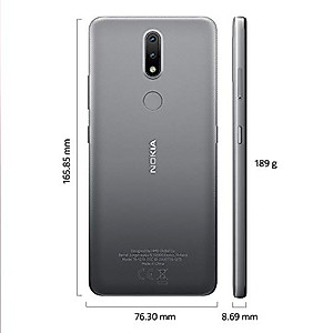 Nokia 2.4 | Android 10 | Unlocked Smartphone | 2-Day Battery | Dual SIM | 3/64 GB | 6.5-Inch Screen | Charcoal