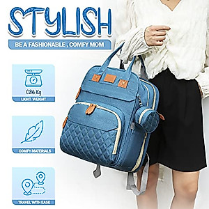 Mowaysers Diaper Bag with Changing Station – Diaper Bag Backpack Baby Changing Station – Multifunction Waterproof Diaper Backpack with Pacifier Case, Stroller Straps – Comfortable and Modern (Red)