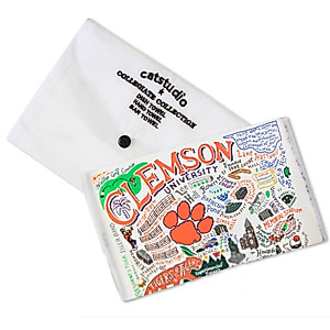 Catstudio Dish Towel, Clemson University Tigers Hand Towel - Collegiate Kitchen Towel for Clemson Fans - Perfect Graduation Gift, Gift for Students, Parents and Alums