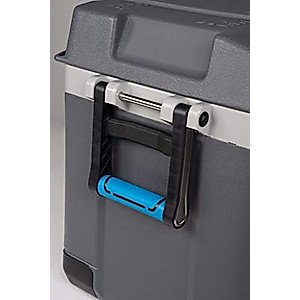Igloo BMX 72 Quart Cooler with Cool Riser Technology, Fish Ruler, and Tie-Down Points - 18.70 Pounds - Carbonite Gray and Blue