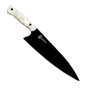 Middleton Made Knives Echo 8 Inch Chef Knife - Handmade Professional Chef Knife - Chefs Knife Made with AEB-L Stainless Steel - USA Made Knife - Great Chef Gifts - Blue