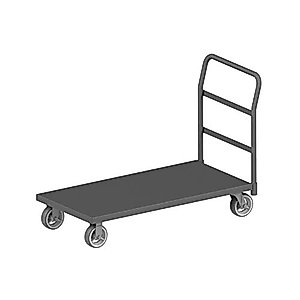 Durham EPT30605MR95 Platform Truck, Mold-on-Rubber, 2000 lbs