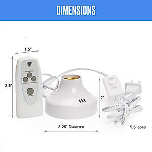 Ozone-Free Ultraviolet Germicidal Light Sanitizer UVC Lamp 25 W E26/E27 with Stand and Remote Control