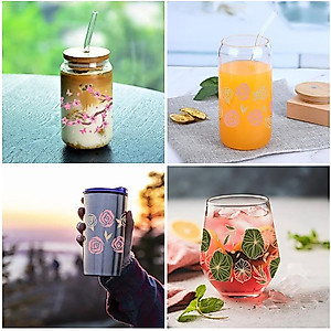 Cololful Succulents Theme Rub on Transfers Decals,UV DTF Transfer Waterproof Sticker Iron-on Transfers for Glass Coffee Cups,Vintage Cups Wrap Transfer Stickers Decals