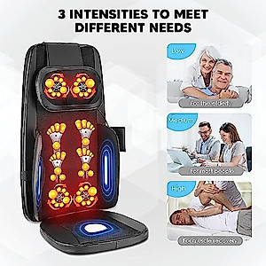 Mercy TOP Massage Chair Pad Massagers for Neck and Back Gifts for Men Women Mom Dad Massager Chair Pad for Back for Home Office use