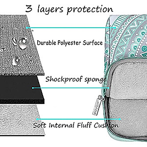 MOSISO Laptop Shoulder Bag Compatible with MacBook Air 15 M2 A2941 2023/Pro 16 2023-2019 M2 A2780 M1 A2485 A2141/Pro 15 A1398,15-15.6 inch Notebook, Carrying Briefcase Handbag Sleeve Mandala MO-MDL001